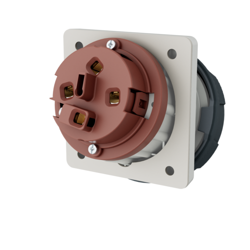 Panel mounted socket 205A