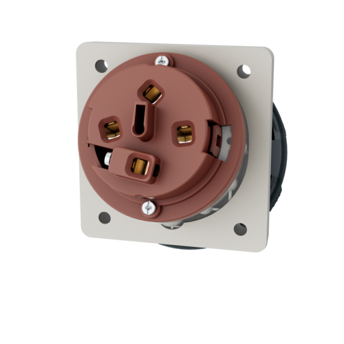 Panel mounted socket 204A